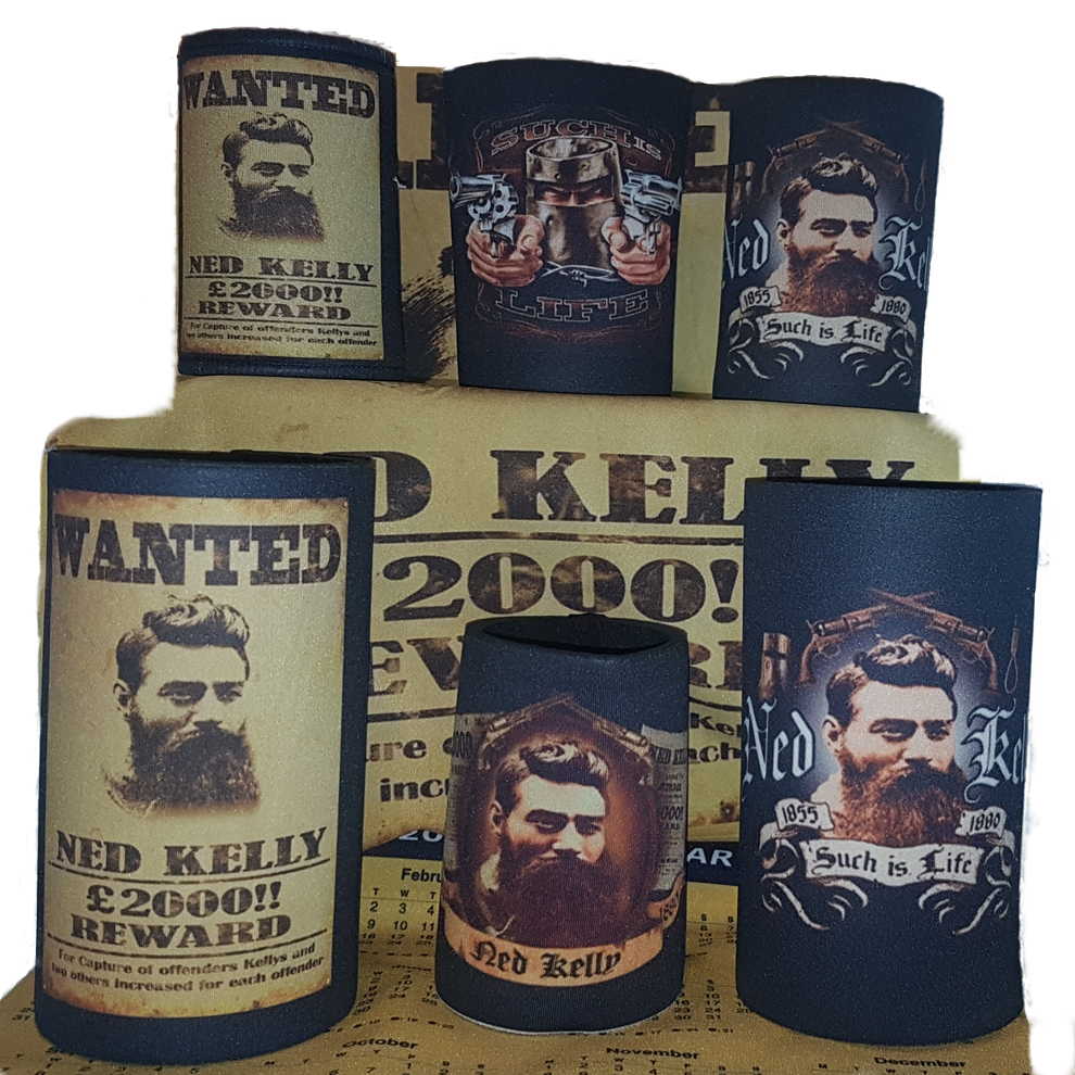 Ned Kelly Stubby Coolers & Longneck Holder – Angrygoanna shop